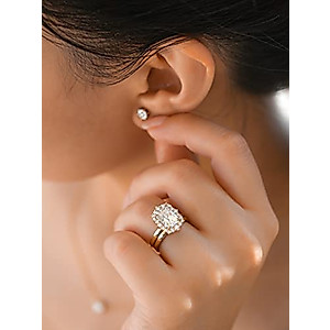 3.1 ct tw Kobelli Moissanite Raina Bridal Set - rose-gold / 8.5 / G-H