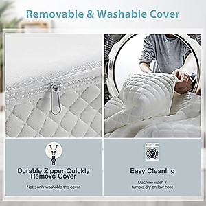 3" Pack n Play Mattresses Pad, Pack and Play Mattress Pad with Waterproof & Removable Cover for Baby Naps Sleep, Memory Foam Playard Playpen mattresses
