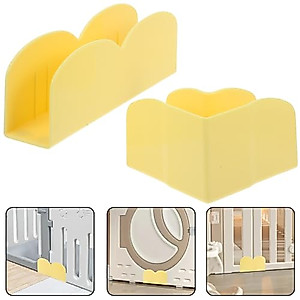 SOLUSTRE 2pcs Playpen Stabilizer Playpen Accessories Replacement Anti Slip and Anti Collapse Safety Baffle Yellow