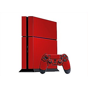 Rockin Red - Vinyl Decal Mod Skin Kit by System Skins - Compatible with PlayStation 4 Console (PS4)