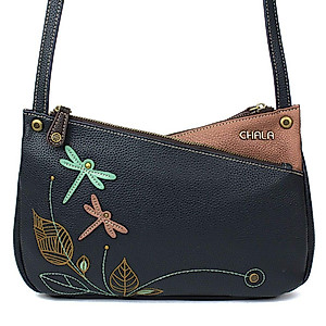 Chala Handbags Dragonfly Criss Cross Crossbody Handbag Purse