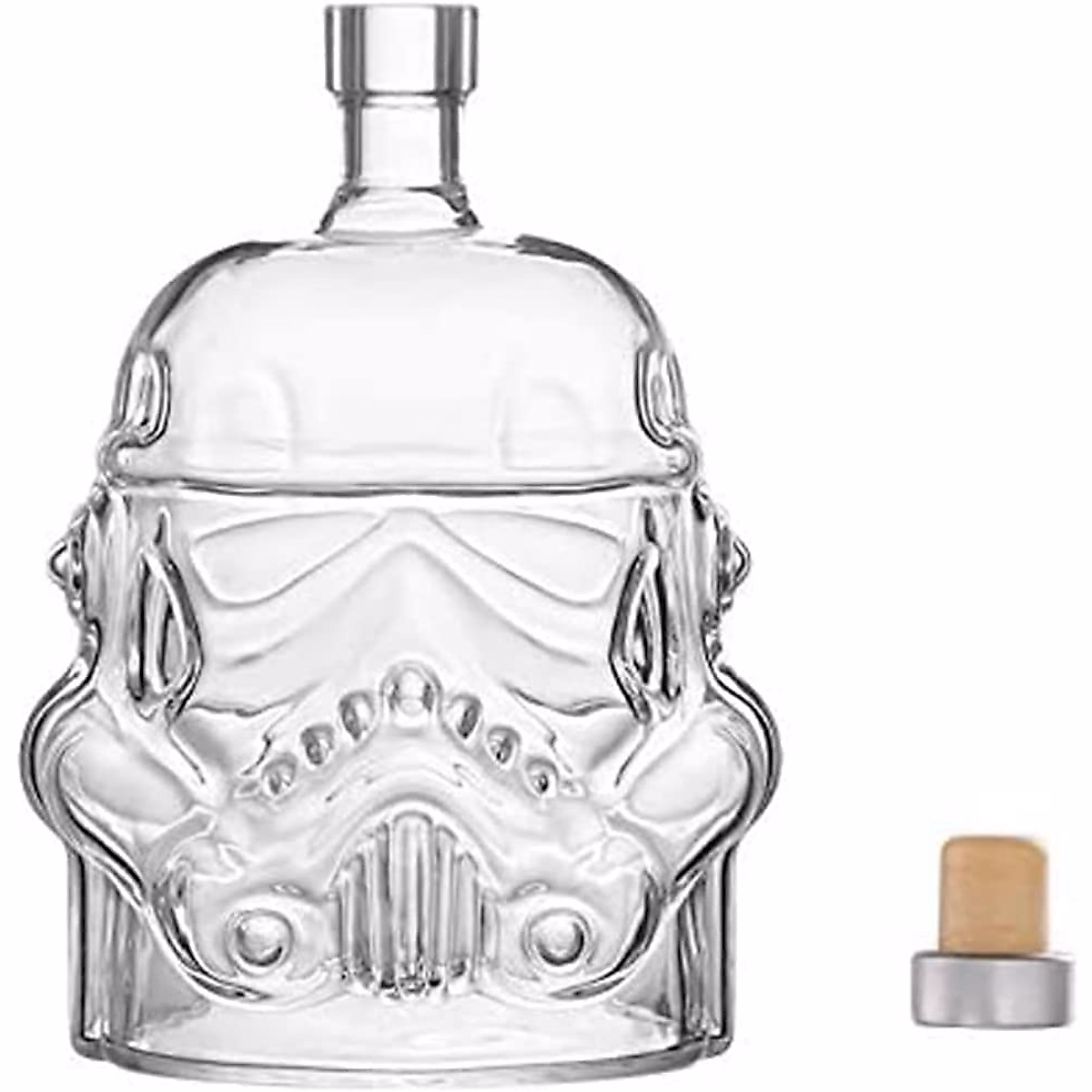 Konpwine Whiskey Decanter Transparent Creative Bottle Whiskey Decanter Set Whiskey Carafe for Wine, Liquor, Scotch, Bourbon, Brandy,Gifts for Dad,Husband,Boyfriend. (A-Bottle+2 Glasses)