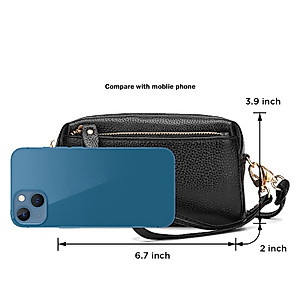 IHAYNER Wristlet Handbag Purses for Women Small Crossbody Bag Lightweight Leather Shoulder Bags