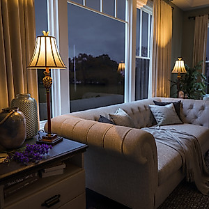 Kenroy Home 20181GR Iron Lace Floor Lamp with Golden Ruby Finish, Classic Style, 62.75" Height, 18" Width, 18" Depth