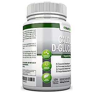 Calcium D-Glucarate - 500mg - 120 Vegetable Capsules - Superior Potency to Support Liver Detoxification, Estrogen Metabolism & Hormonal Balance - Helps with Prostate, Breast & Colon Health