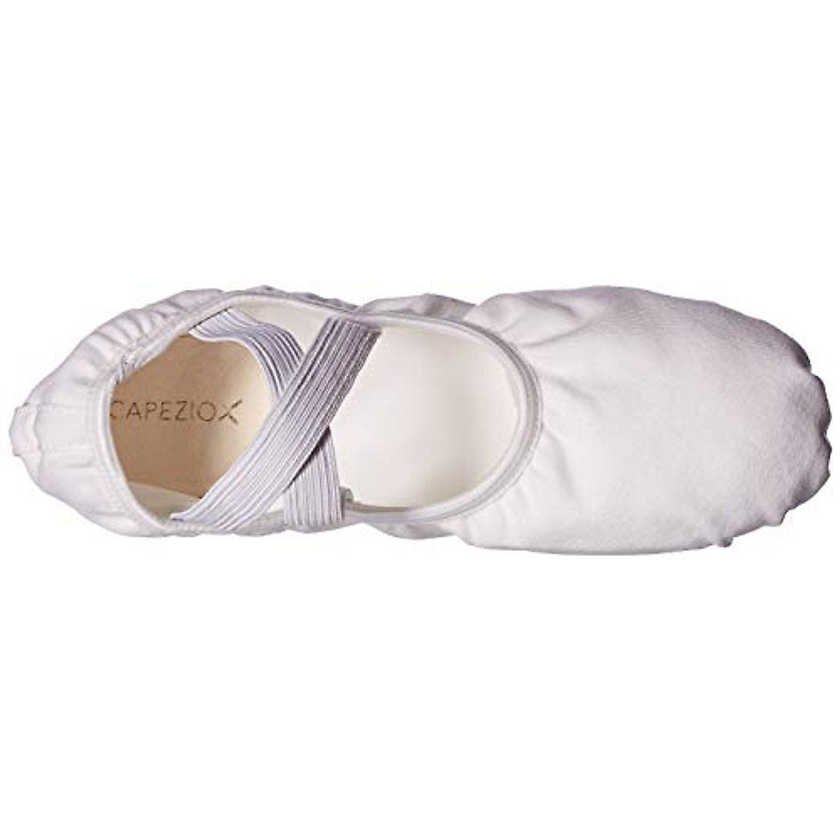 Capezio Women's Ballet Flat, White, 6.5 UK