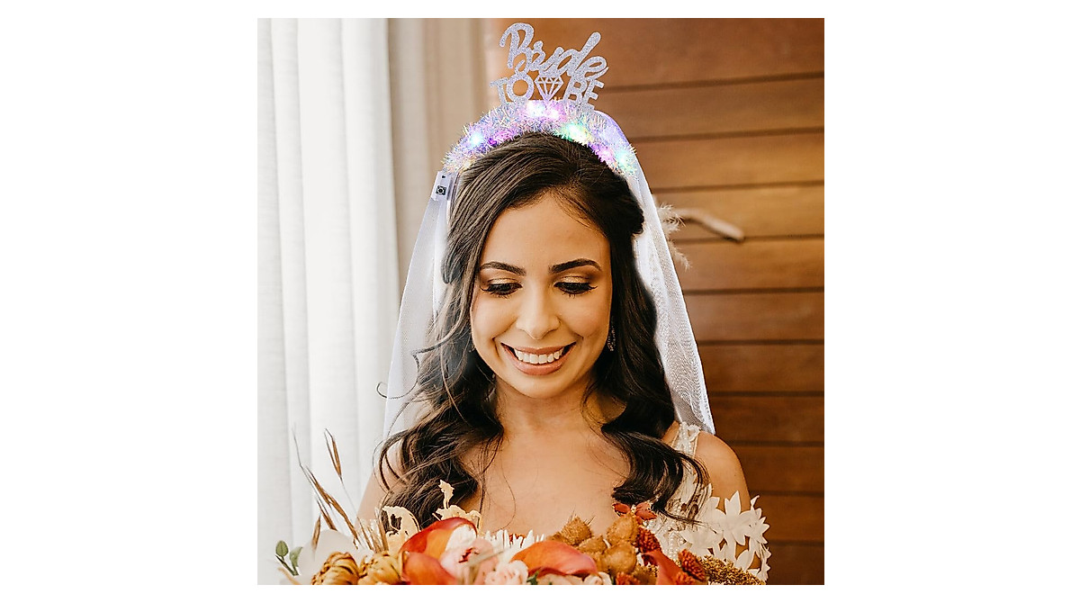 LED Bride Veil Headband - Sparkle Your Bachelorette Party