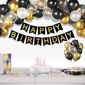 Black Latex Balloons 100 Pack 12 Inch Black Round Helium Balloons Party Balloons for Birthday Black Themed Wedding Graduation New Year Backdrop Decorations