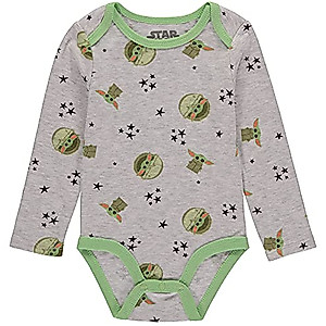 STAR WARS Baby Boy 3 Piece Baby Yoda Set Includes Bodysuit, Pants and a Zip-up Fleece Vest - 24 Months