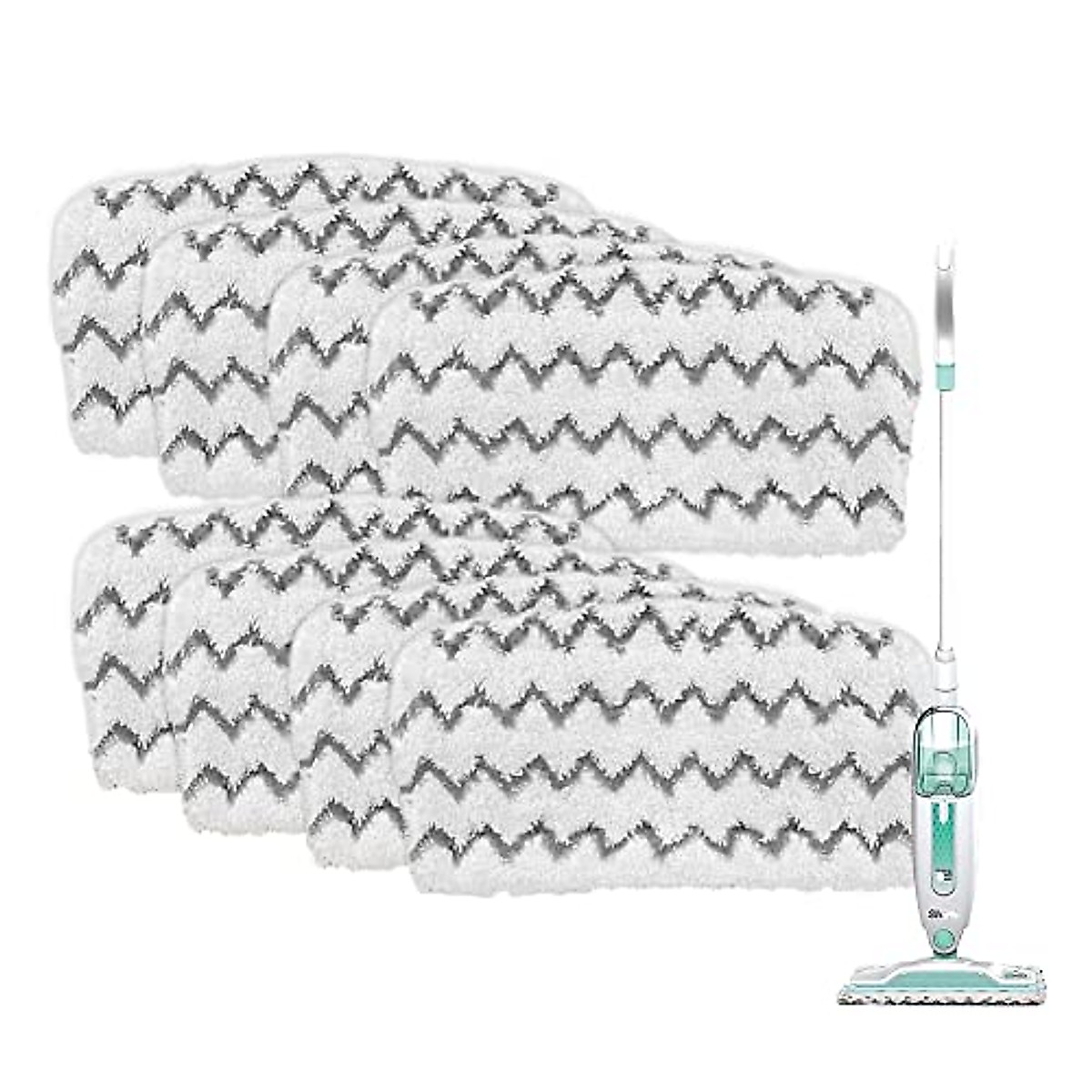 Y-Step 8 Pack Shark Steam Mop Replacement Pads, Compatible with Shark S1000 Series, S1000 S1000A S1000C S1000WM Steam and Scrub All-in-One Scrubbing Mop for Tile and Hardwood Floor Washable