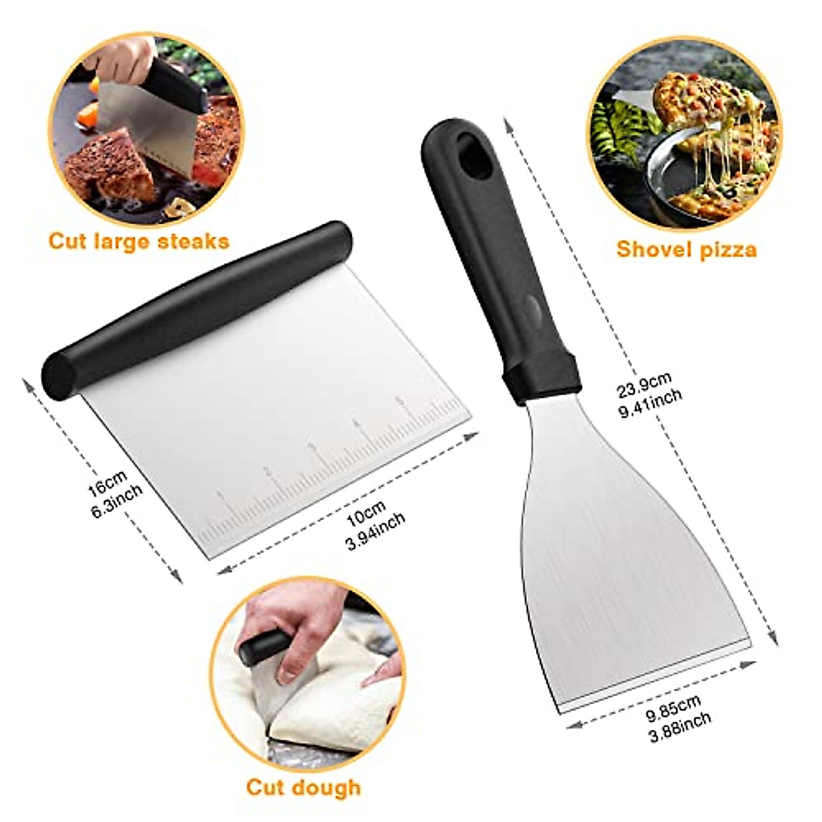 Morole 30 PCS Griddle Accessories Kit, Grilling Accessories BBQ Grill Spatula Set, BBQ Griddle Utensils Kit for Men Outdoor Flattop Grills Cooking for Camping Accessories