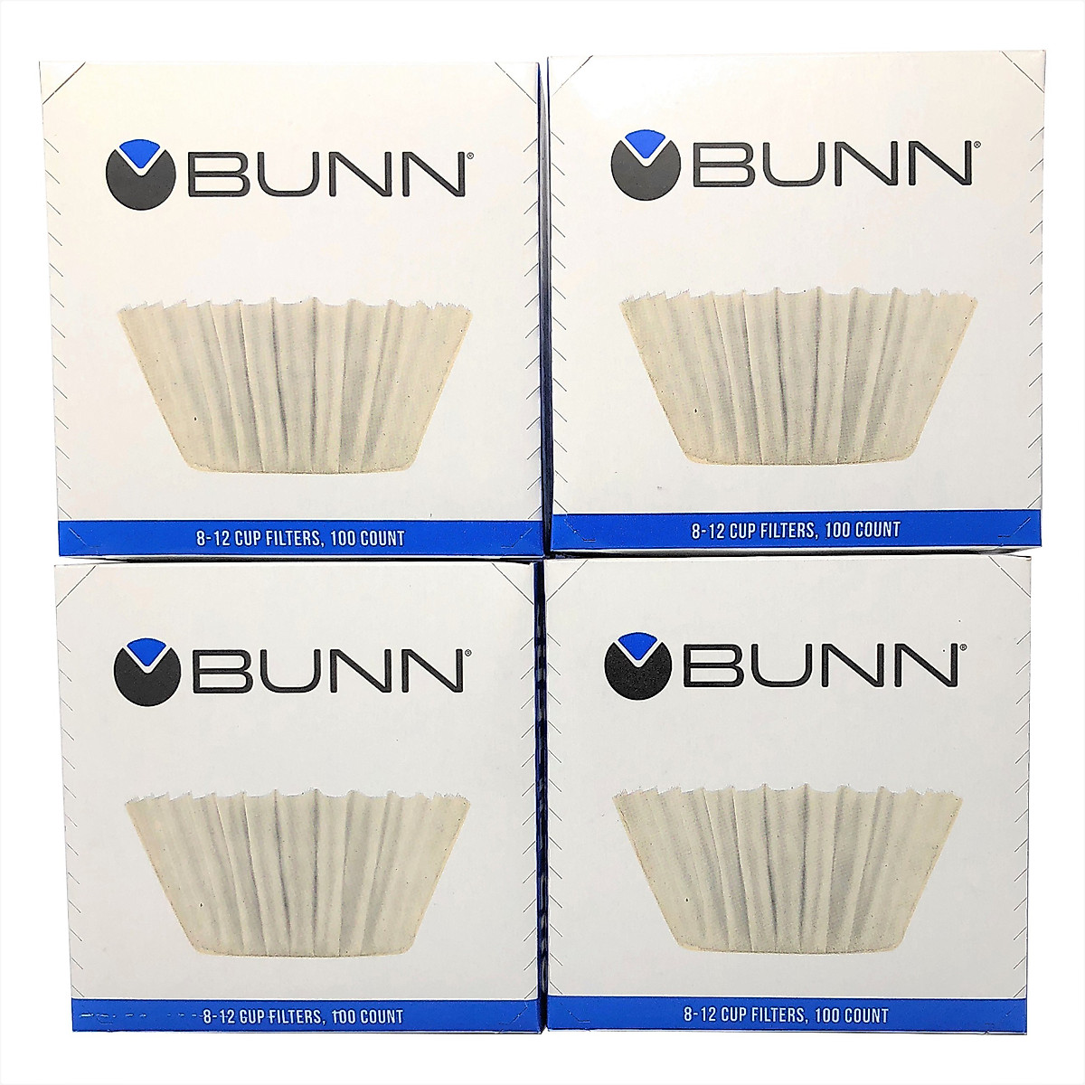 Bunn BCF100 BCF100-B 100-Count Basket Filter (Pack Of 4),White, 4