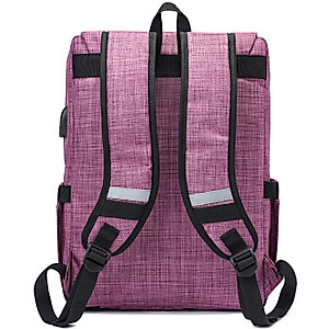 HFSX Vintage Backpack Anti Theft Laptop Backpack Men Women Business Travel Computer Backpack College Bookbag Stylish Water Resistant Vintage Backpack with USB Port Fits 15.6 Inch Laptop