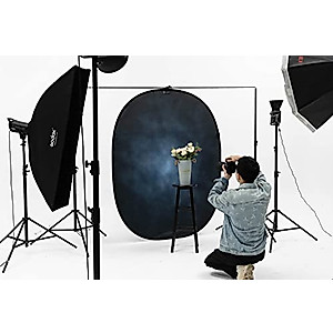 Kate Dark Blue Collapsible Backdrop for Photography Brown Pop Up Photo Backdrops Portable Folding Background for Portrait, Live Streaming, 5x6.5ft