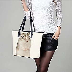 Womens Handbag Hamster Leather Tote Bag Top Handle Satchel Bags For Lady