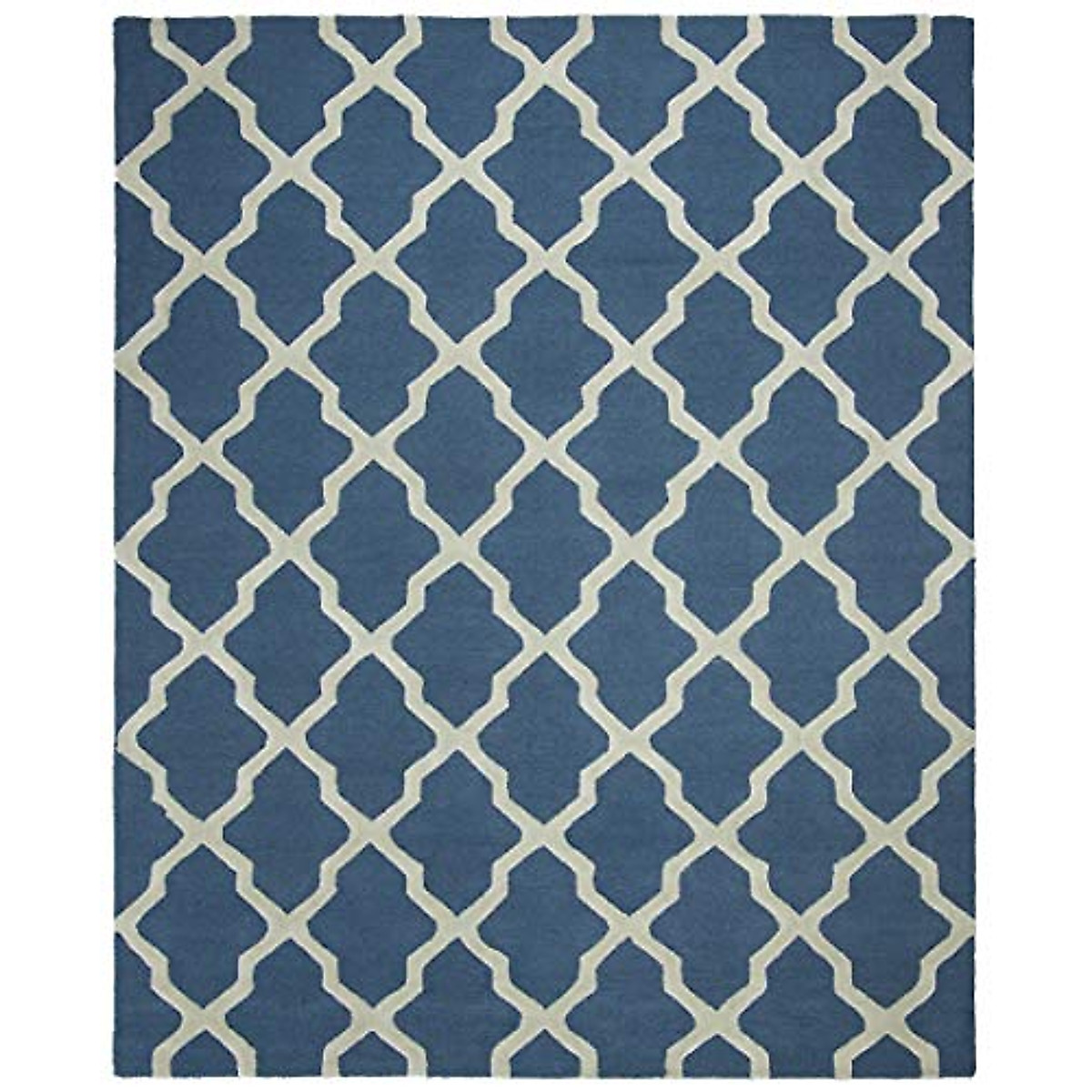SAFAVIEH Cambridge Collection 12' x 18' Navy Blue/Ivory CAM121G Handmade Trellis Premium Wool Area Rug