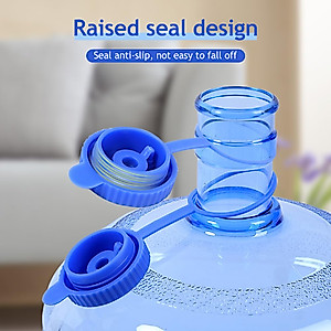 5 Gallon Water Jug Cap, 2024 New Leak Proof 5 Gal Water Jug Cap 3 and 5 Gallon Water Jugs Replacement Cover, Upgrade No Spill Food Grade Silicone Replacement Gallon Caps Multipack (2)