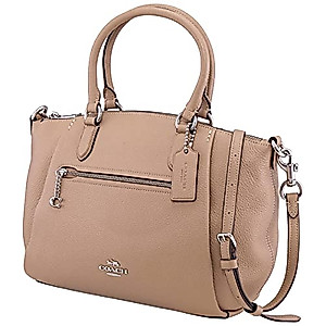 COACH Ladies Elise Pebbled Leather Satchel - Taupe