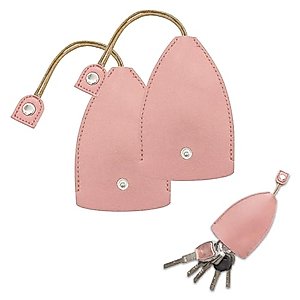 Hawyet 2 Pack Car Key Protection Case, PU Leather Pull-out Remote Control Storage Bag, Universal for Most Car Models (Pink)