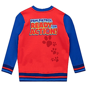 Paw Patrol Jacket | Jackets for Boys | Chase Rubble Marshall | Kids Zip Up Sweater Size 8 Red