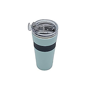 BUILT 24 Ounce Shasta Double Wall Vacuum Insulated Stainless Steel Coffee and Water Tumbler with Easy to Clean Flip to Open Lid