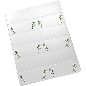 Laurel Wreath and Greenery Corner Printable Place Cards, Set of 60 (10 Sheets), Laser & Inkjet Printers - Wedding, Party, Dinner, and Special Events - Made in The USA
