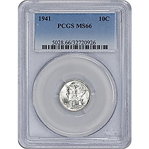 1941-P Mercury Dime, MS66, PCGS