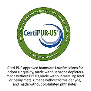 Foamma 6” x 30” x 72” High Density Foam Bunk Mattress, Organic Cotton Cover, Made in USA, Comfortable, CertiPUR-US Certified