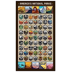 Americanflat National Park Scratch Off Poster - Scratchable List of 63 National Parks Across USA - 16"X29" Scratch Off Poster and US National Park Tracker with Full Color Travel Style Icons