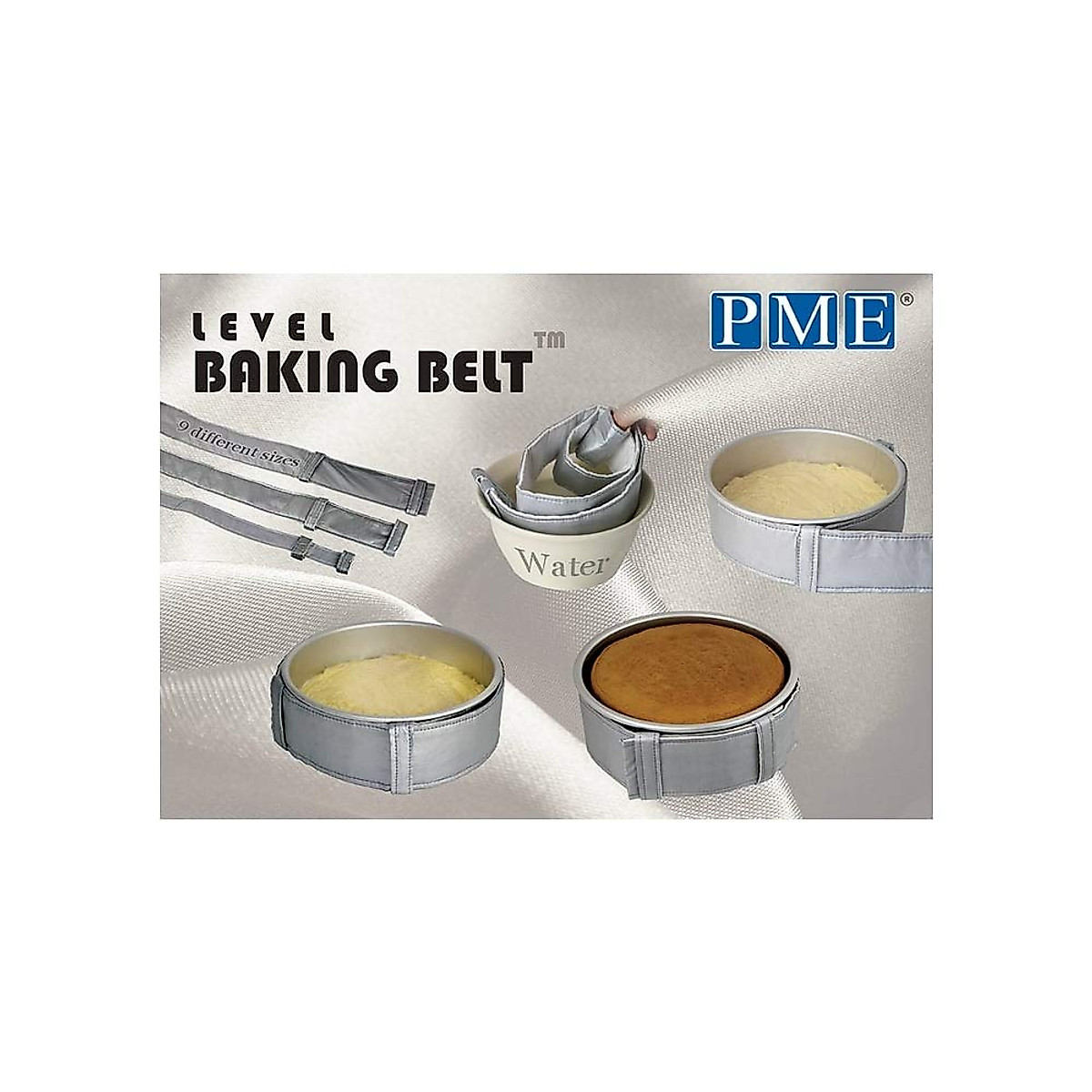 PME Level Baking Belt for Round and Square Pans, 42 x 4-inch, Gray