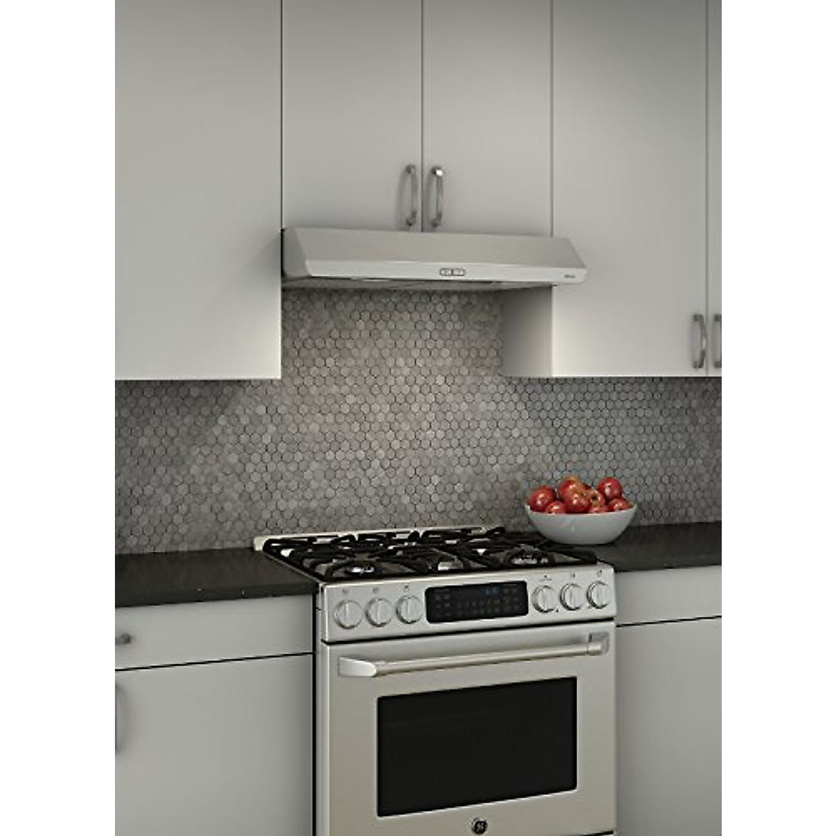 Broan-NuTone BKDEG130SS Sahale 30-inch Under-Cabinet 4-Way Convertible Range Hood with 3-Speed Exhaust Fan and Light, 375 Max Blower CFM, Stainless Steel