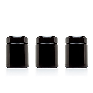Infinity Jars 50 Ml (1.7 fl oz) Tall Black Ultraviolet Glass Screwtop Jar 3-Pack