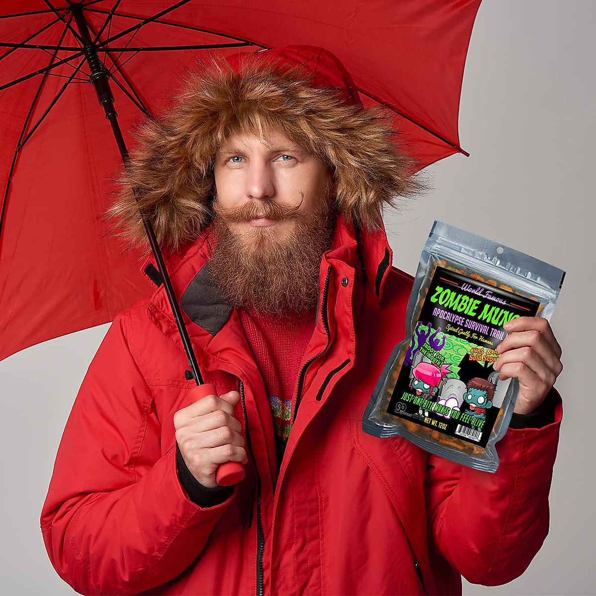 Zombie Munch Apocalypse Survival Trail Mix - Healthy Survivalist Gift Funny Trail Mix Gift Bag Resealable Funny Healthy Gifts Zombie Gifts Gag Gifts for Men Zombie Munch Trail Mix