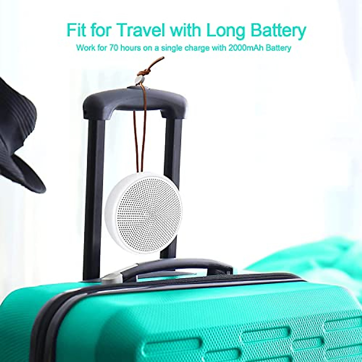 Fitniv Portable White Noise Machine, 20 Soothing Soundtracks Sound Machine for Baby & 5 Timer Functions, Built-in Battery Support 70 Hours Playtime, Compact Design for On-The-Go Use & Travel, White