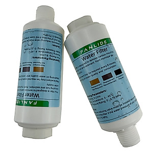 Bidet water filter for electronic bidet seats, FANLIDE Toilet water filter system 1/2" Threads (2 Filters)