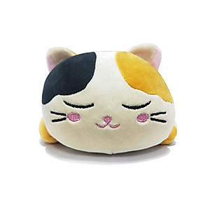 UNIBINGO 14.5" Calico Cat Plush Stuffed Animal Kitten Hugging Pillow, Small Mini Plushie for Kids