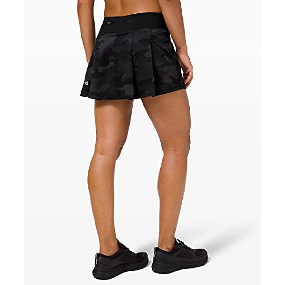 Lululemon Athletica Pace Rival MR Skirt (Heritage 365 Camo Deep Coal Multi/Black, Size 14)