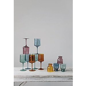 Creative Co-Op Wine Glass, 4 Colors