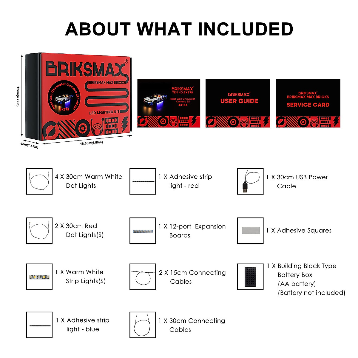 BRIKSMAX Led Lighting Kit for LEGO-42153 NASCAR Next Gen Chevrolet Camaro ZL1 - Compatible with Lego Technic Building Blocks Model- Not Include Lego Set