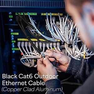 VIVO Black 500ft Bulk Cat6, CCA Ethernet Cable, 23 AWG, UTP Pull Box, Cat-6 Wire, Waterproof, Outdoor, Direct Burial CABLE-V012