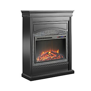 Ameriwood Home Lamont Electric Fireplace, Black