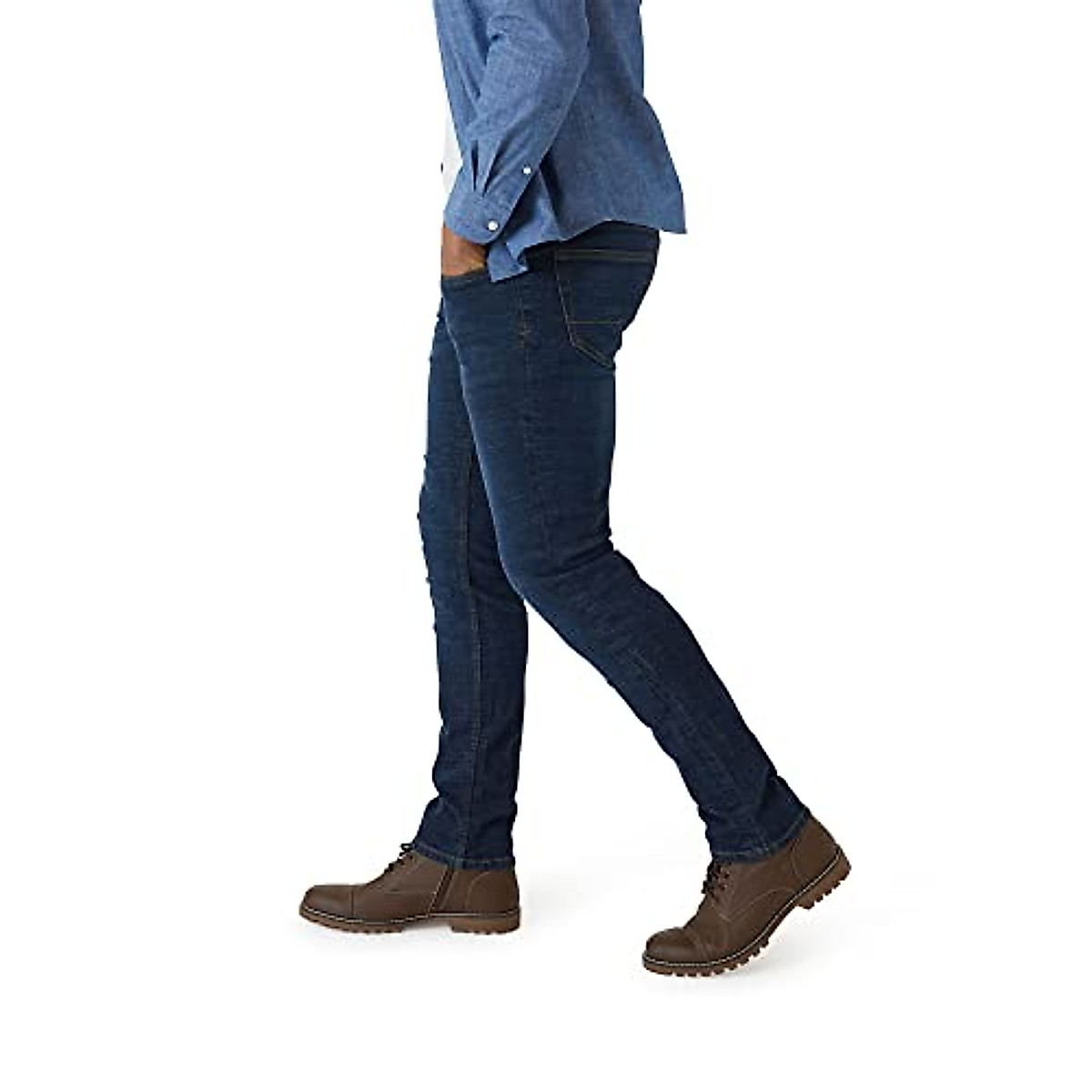 IZOD Men's Slim Fit Jeans - Breathable Cotton Non-Restrictive Comfort Durable Stretch Jeans - Stylish Denim Jeans for Men, Size 32W x 30L, Dark Harlow