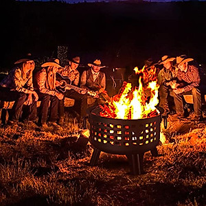 JAHH Multi-Function Bonfire Basin Winter Heating Outdoor Courtyard Charcoal Fire Pit Garden Household Barbecue Rack