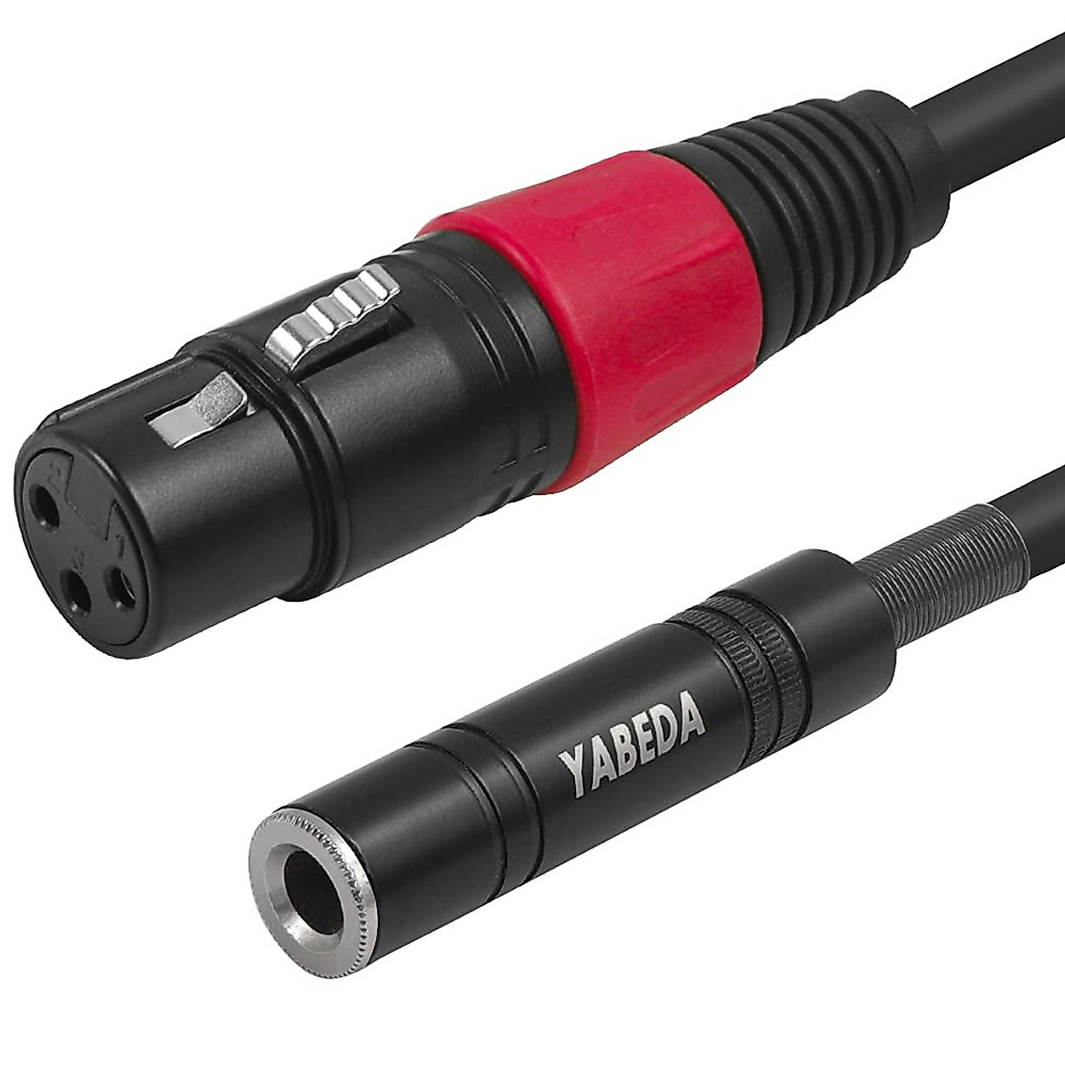 YABEDA XLR to 1/4 Cable,Balanced XLR Female to 1/4" Female Stereo Audio Adapter,3 Pin Female XLR to Quarter inch TRS Connector Converter Interconnect Cable - 1.6 Feet