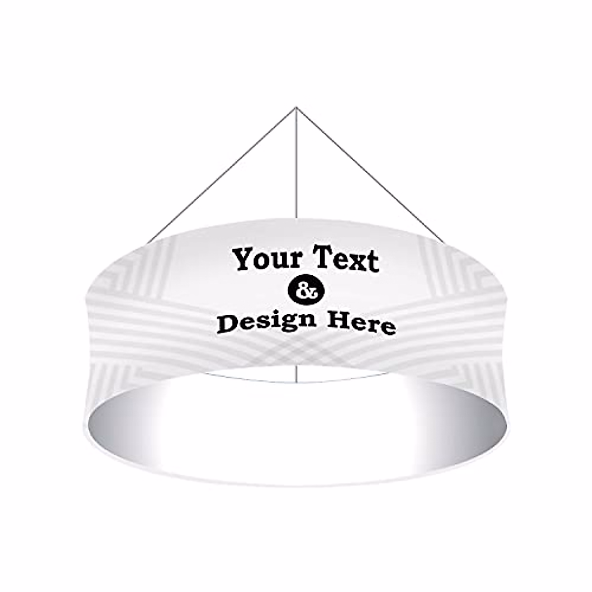 BannerBuzz Sky Tube Hanging Banners, 230 GSM Polyester Fabric, Anodized Coated Aluminium with Bungee Poles, Curved Poles, and Inbuilt Pushlock Pins (Print with Hardware,8' X 2')