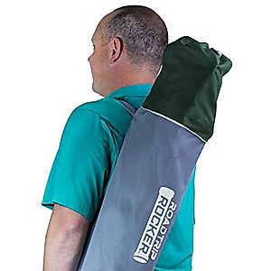 GCI Outdoor Roadtrip Rocker Collapsible Rocking Chair & Outdoor Camping Chair, Green/Grey