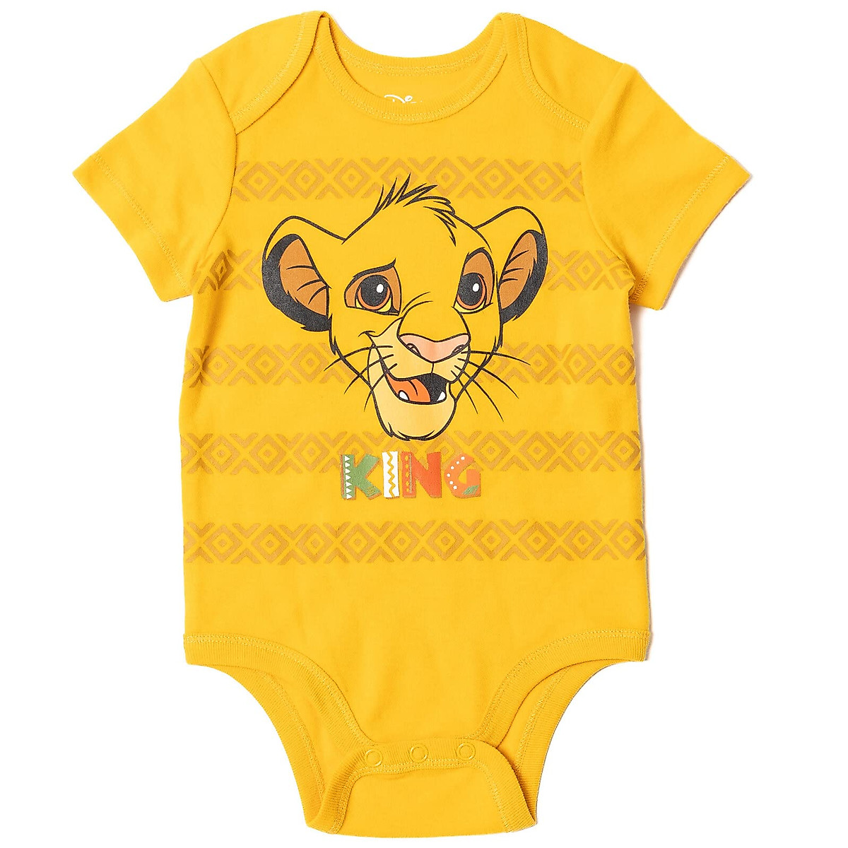 Disney Lion King Simba Infant Baby Boys 3 Piece Outfit Set: Cuddly Bodysuit Pants Hat orange/White 3-6 Months