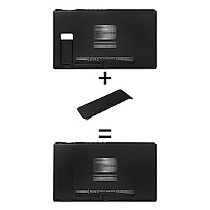 Rinbers Front Back Faceplate Rear Back Cover Housing Top Bottom Shell Case Replacement with Back Kickstand Host Shell Support Bracket Stand Holder for Nintendo Switch Console HAC-001