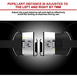 VR Glasses 3D Virtual Reality Smart Digital Glasses Headset for 4.0-6.7", Compatible with iOS and Android Systems, for IMAX Movies and Games with Remote Control