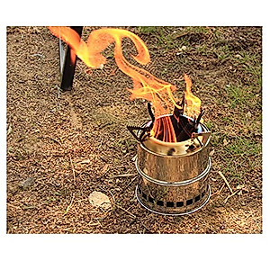 TWDYC Fire Pit Stainless Steel Outdoor Fireplace Camping Fire Wood Stove Firewood Charcoal Portable Grill Heating Stove Alcohol Stove